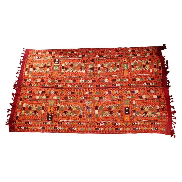 Traditional Hand Made Rectangular Area Rug Carpet Red Made in Iraq For ...
