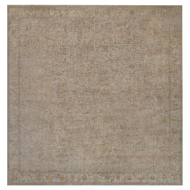 Traditional Inspired Gold Green High-Low Rug by Doris Leslie Blau For ...