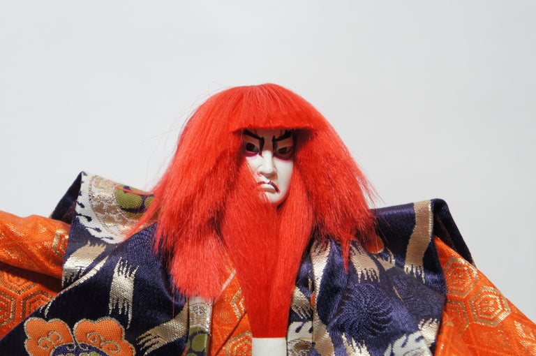 Traditional Japanese Kabuki Lion Dancer "Renshishi" Dolls, 1970s, Japan ...