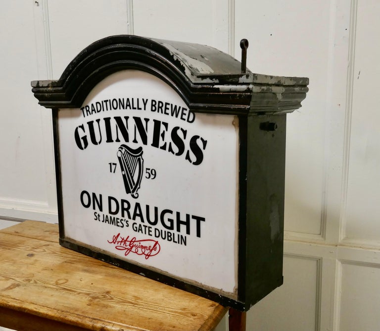 Traditional Large Guiness Hanging Pub Light from the 1950s For Sale at ...