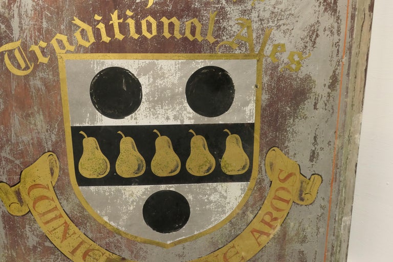 Traditional Large Hanging Pub Sign, Wethered’s Winterbourne Arms For ...
