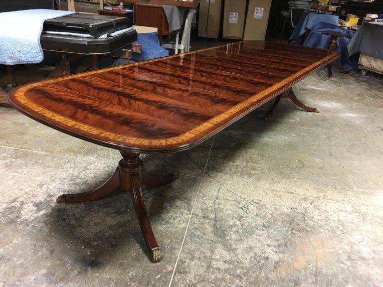 Traditional Mahogany Georgian Style Dining Table by Leighton Hall For ...