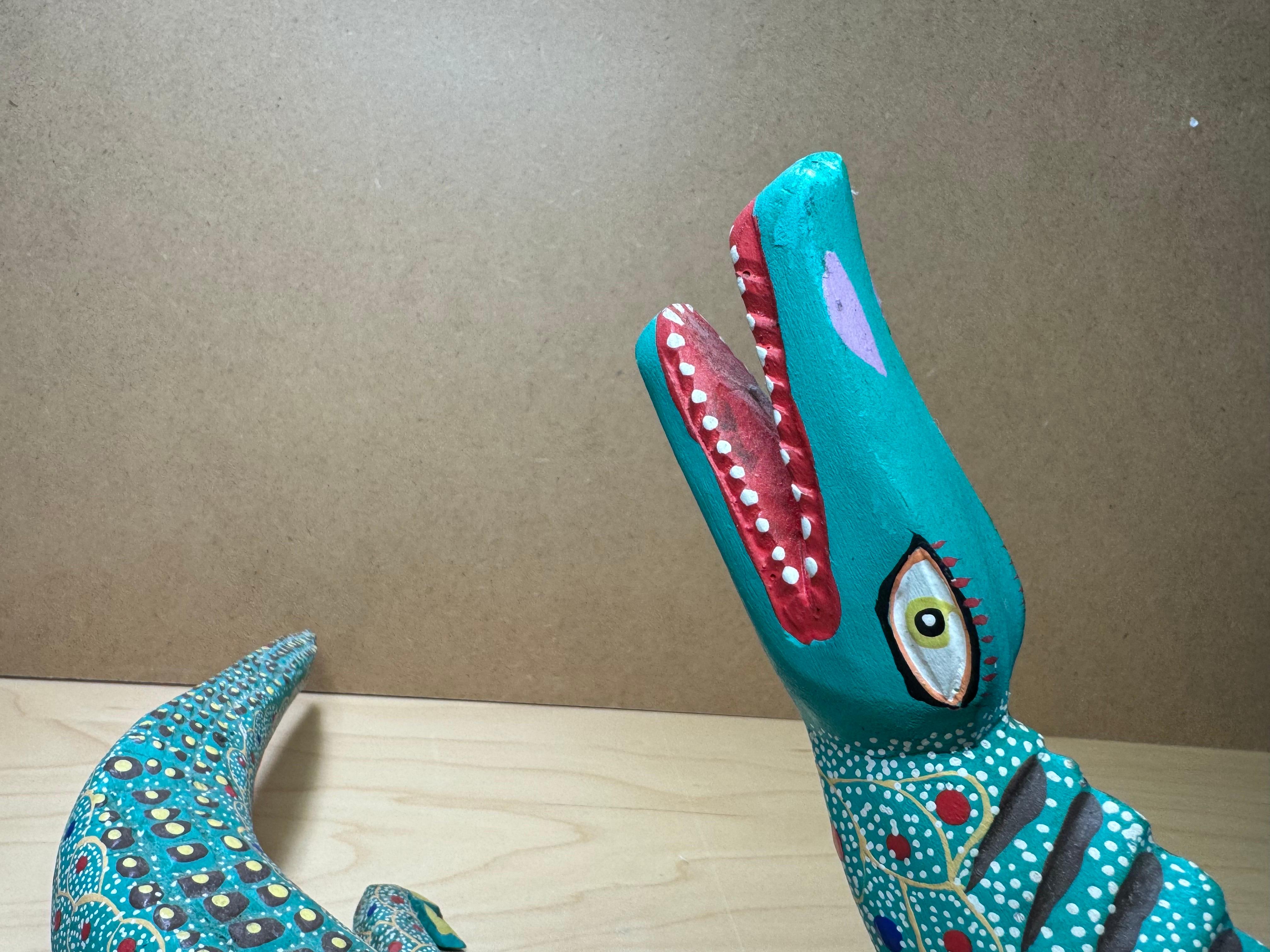 Traditional Oaxaca Folk Art Aligator Alebrije Wood Carving For Sale at ...