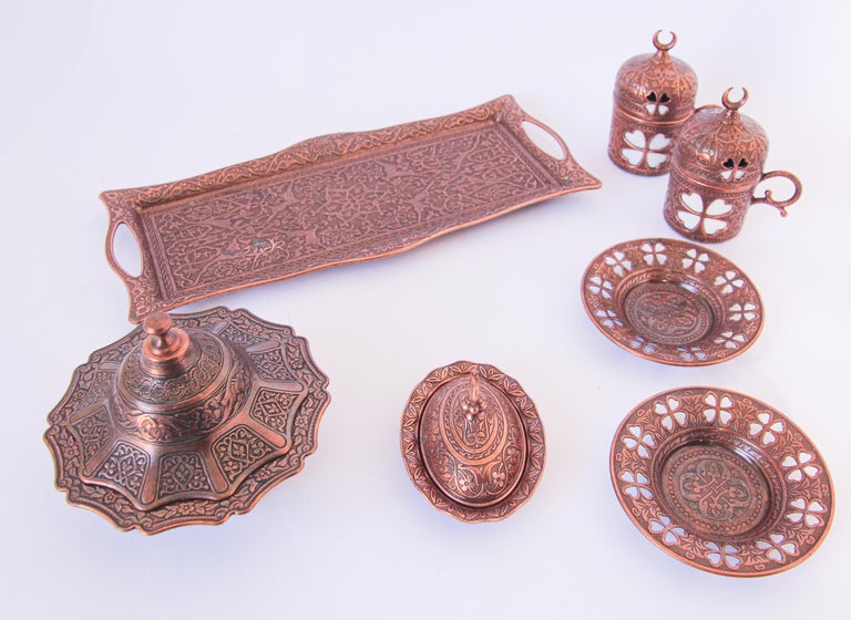 Traditional Ottoman Turkish Copper Coffee Set at 1stDibs | traditional ...