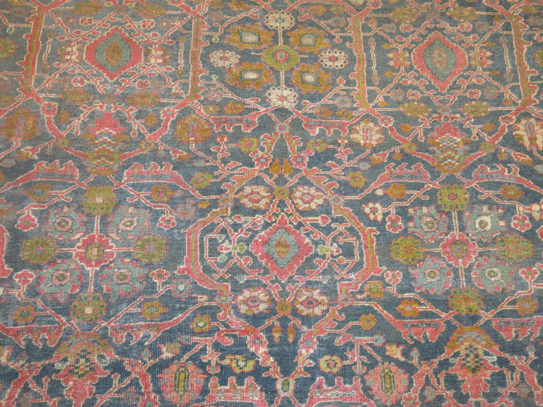 Traditional Oversize Gray Blue Pink Green Persian Mahal Rug For Sale at ...