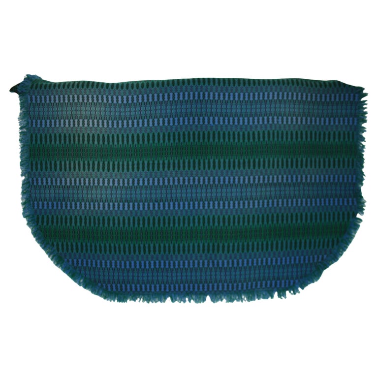 Traditional Pure Welsh Wool Tapestry Blanket in a Deep Green and Blue ...