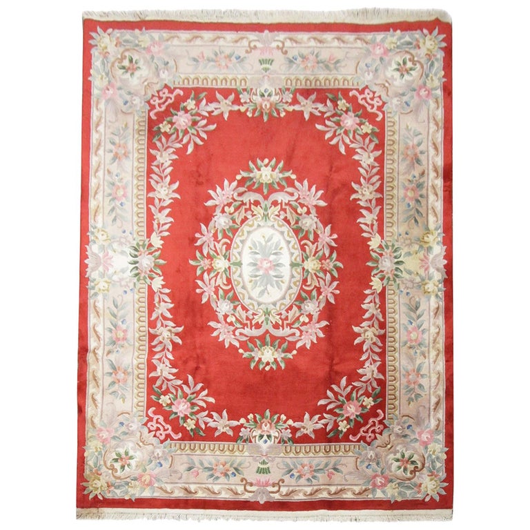 Traditional Rug Handmade Chinese Carpet Area Rug, Red Carpet Living ...