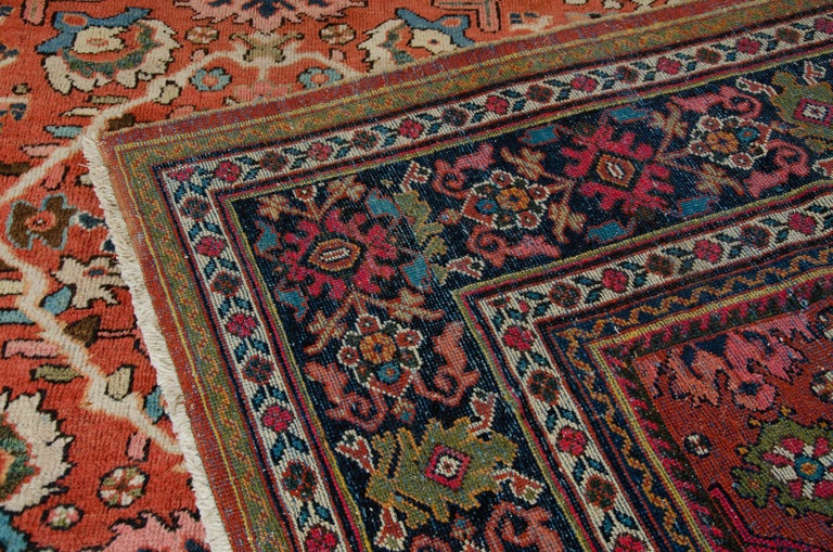 Traditional Rust Brown Wool Area Rug All Over Rare Oriental Carpet For ...