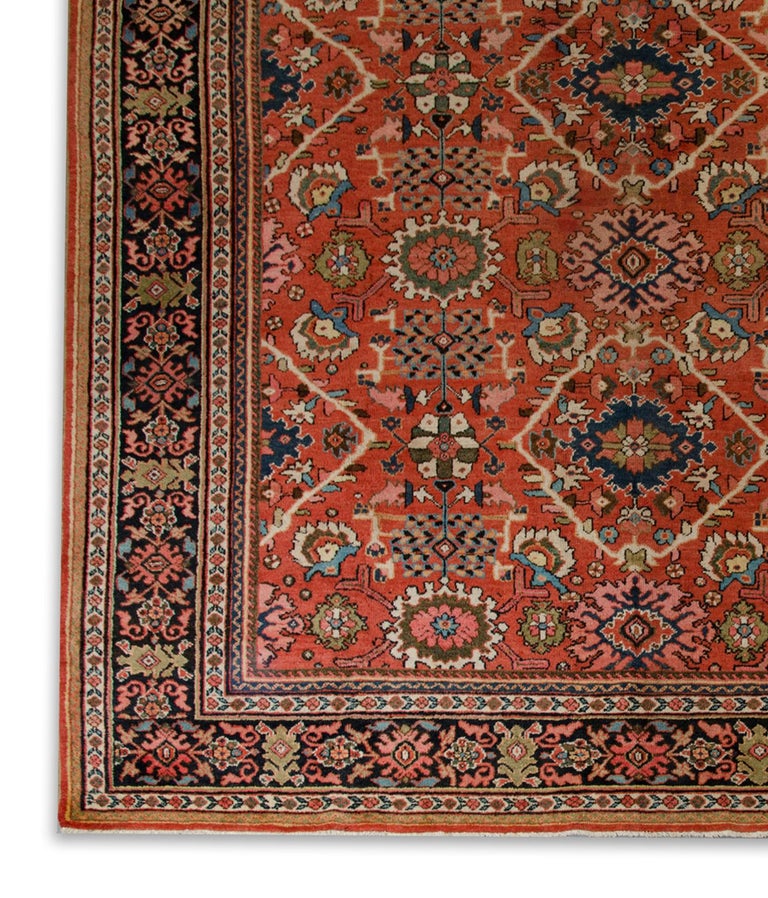Traditional Rust Brown Wool Area Rug All Over Rare Oriental Carpet For ...