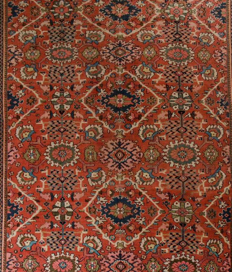 Traditional Rust Brown Wool Area Rug All Over Rare Oriental Carpet For ...