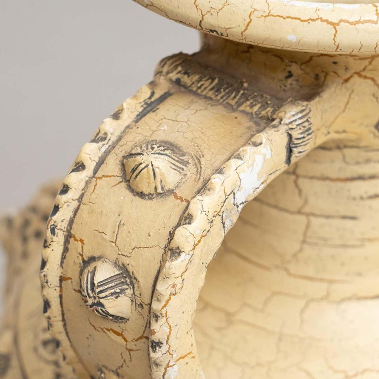 Traditional Rustic Large Ceramic Vase, circa 1940 For Sale at 1stDibs