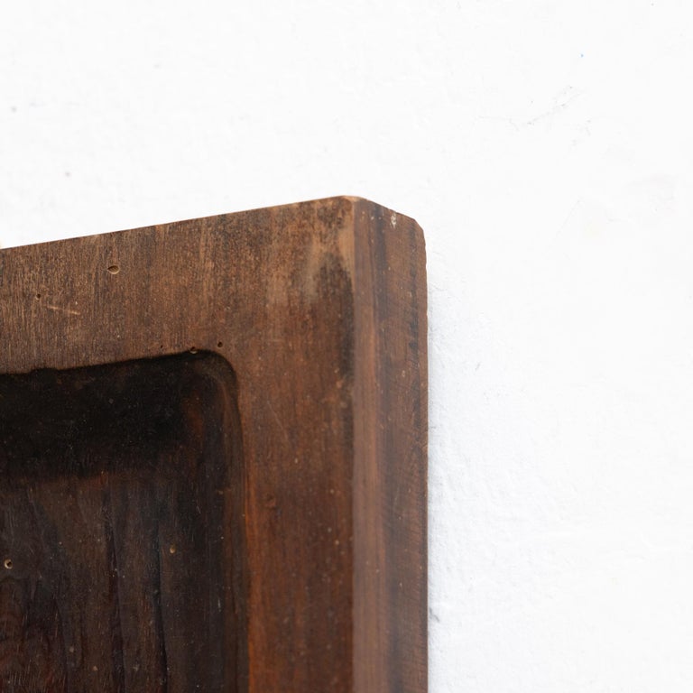 Traditional Rustic Wood Carved Artwork from Spain, circa 1970 For Sale ...