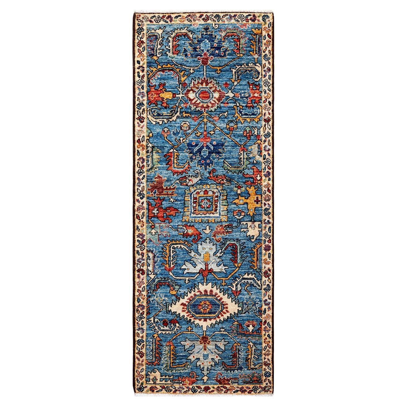 Traditional Serapi Hand Knotted Wool Light Blue Area Rug For Sale at ...