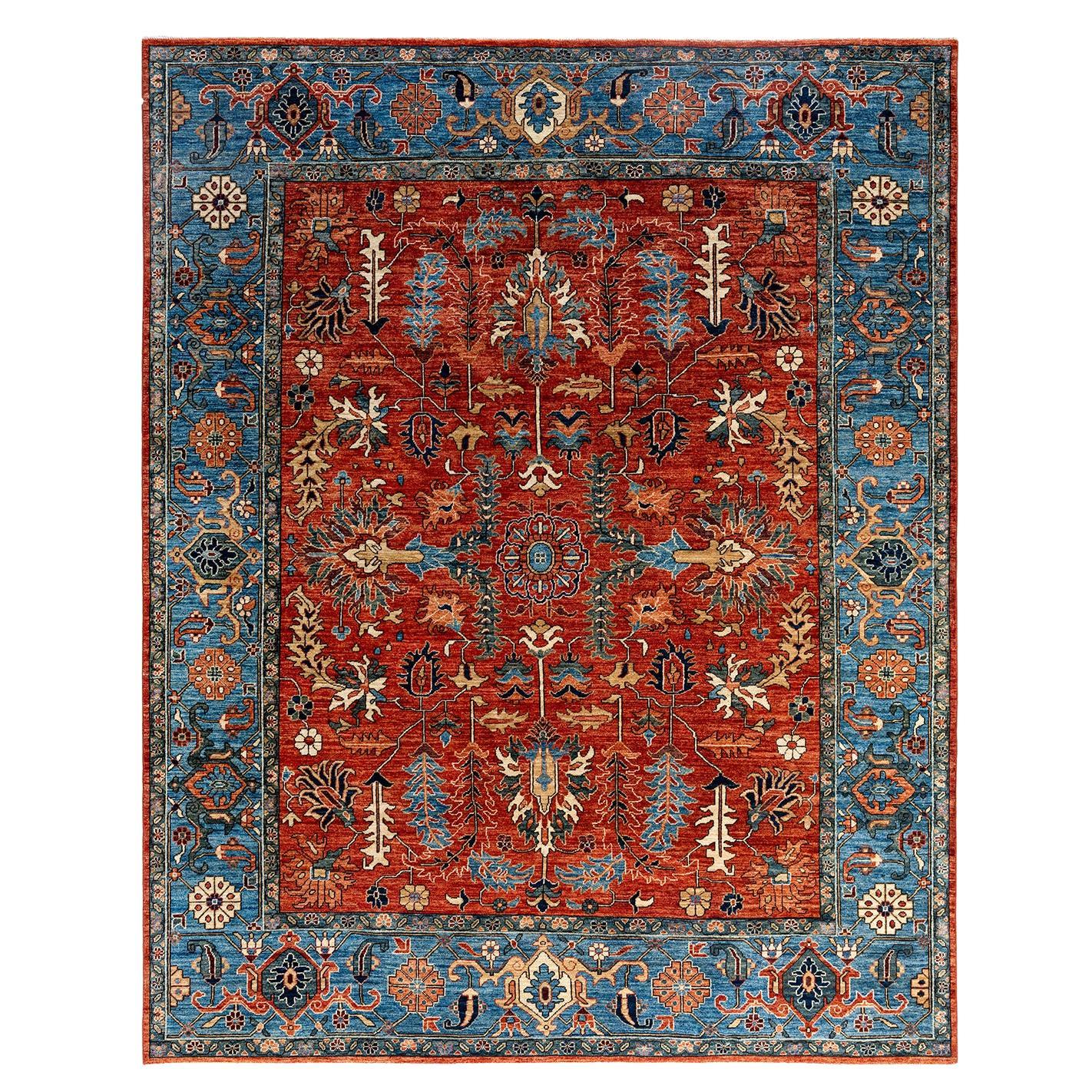 Traditional Serapi Hand Knotted Wool Red Area Rug 8' 0" x 10' 0" For ...