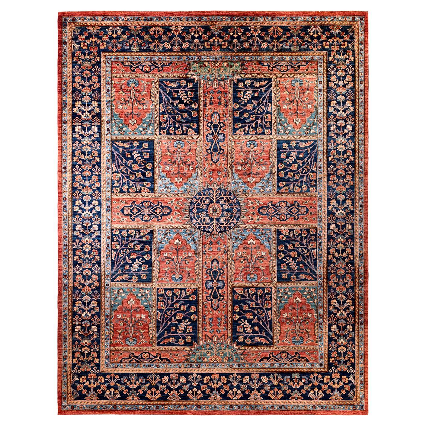 Traditional Serapi Hand Knotted Wool Red Area Rug For Sale at 1stDibs