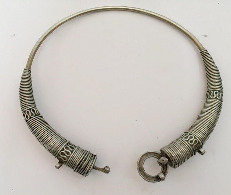 Traditional Silver Torque Necklace Chocker from Rajasthan India For ...