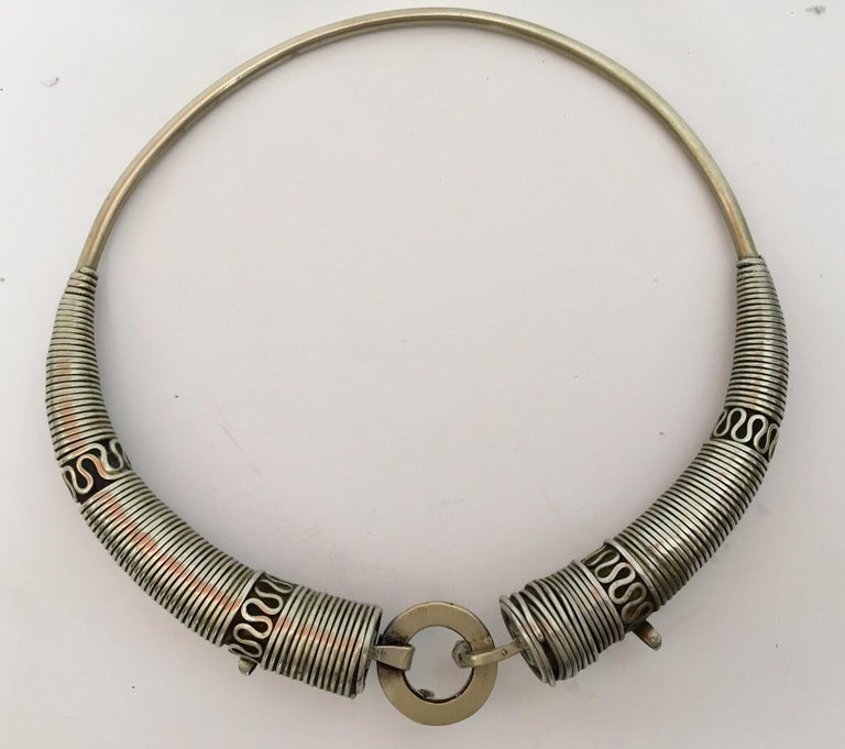 Traditional Silver Torque Necklace Chocker from Rajasthan India For ...