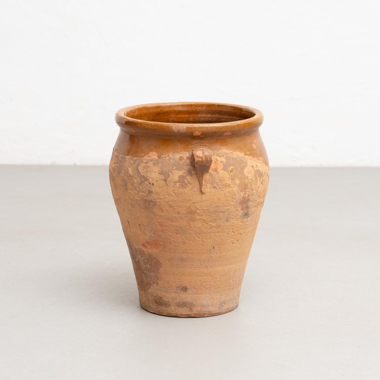 Traditional Spanish Ceramic Rustic Vase, circa 1960 For Sale at 1stDibs