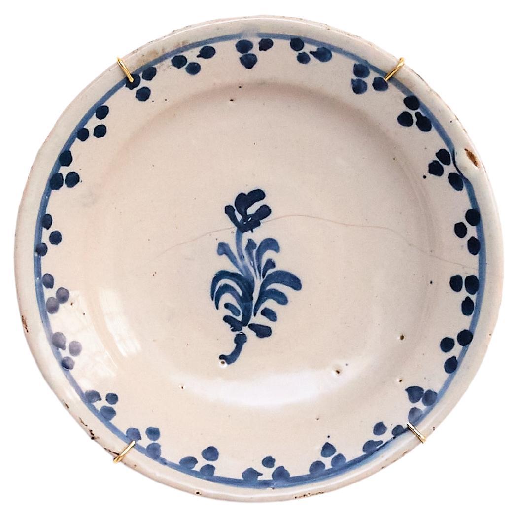 Traditional Beige Lacquered Rustic Spanish Ceramic For Sale at 1stDibs
