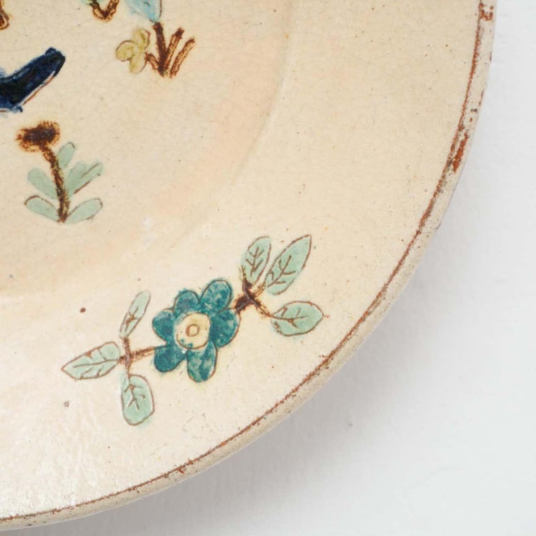 Traditional Spanish Rustic Decorative Hand Painted Ceramic Plate, circa ...