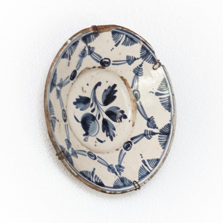 Traditional Spanish Rustic Decorative Hand Painted Ceramic Plate, circa ...