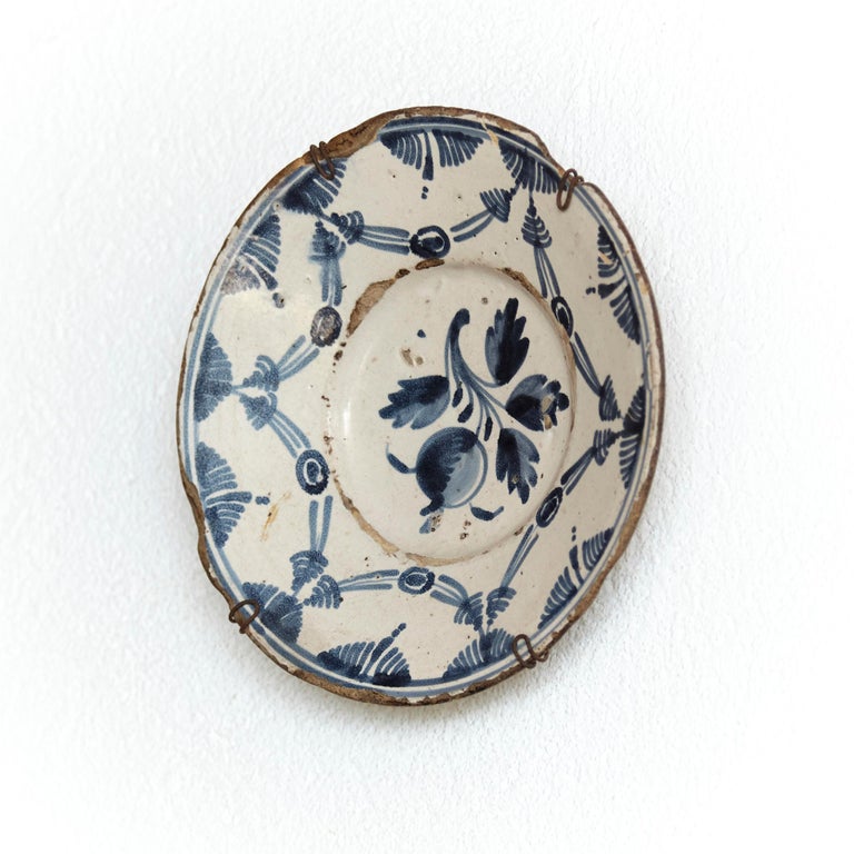 Traditional Spanish Rustic Decorative Hand Painted Ceramic Plate, circa ...