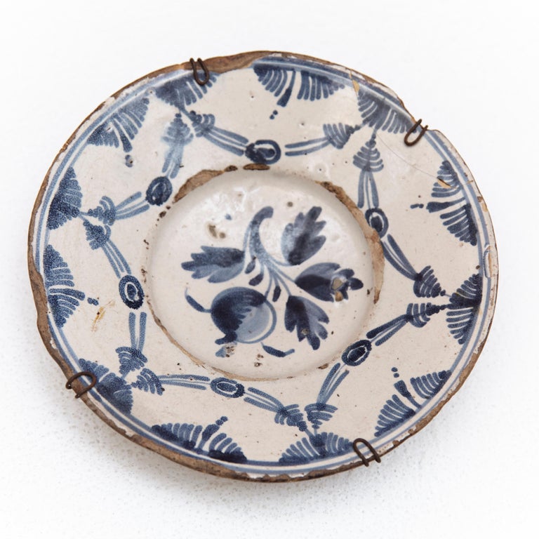 Traditional Spanish Rustic Decorative Hand Painted Ceramic Plate, circa ...