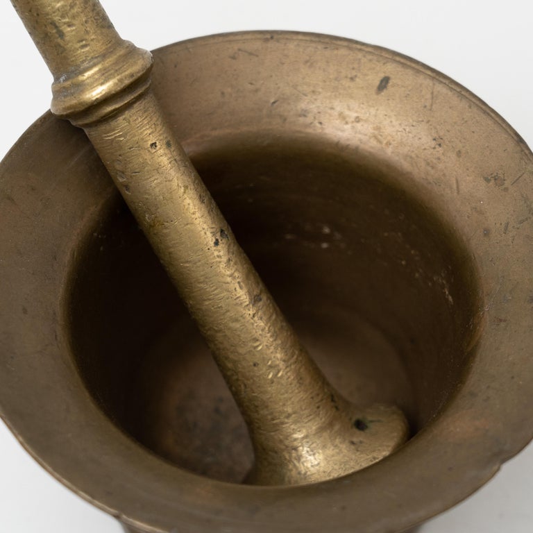 Traditional Spanish Set of Two Vintage Metal Mortar, circa 1950 For ...