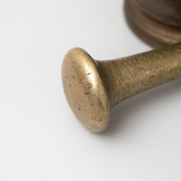 Traditional Spanish Set of Two Vintage Metal Mortar, circa 1950 For ...