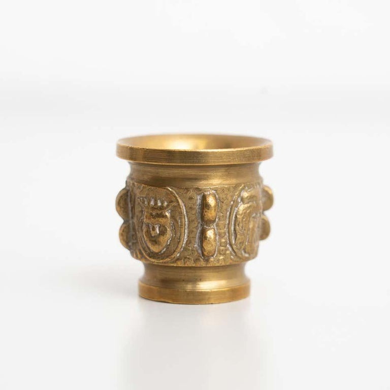 Traditional Spanish Vintage Metal Mortar and Pestle, circa 1950 For ...