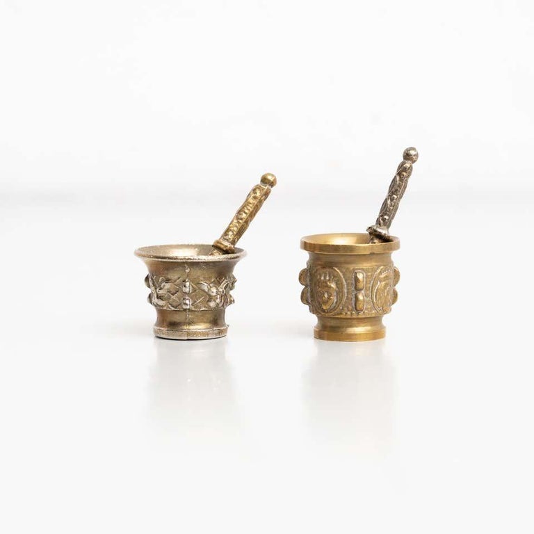 Traditional Spanish Vintage Metal Mortar and Pestle, circa 1950 For ...
