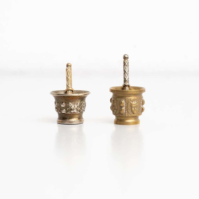 Traditional Spanish Vintage Metal Mortar and Pestle, circa 1950 For ...