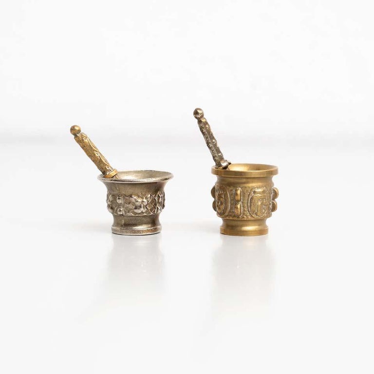 Traditional Spanish Vintage Metal Mortar and Pestle, circa 1950 For ...