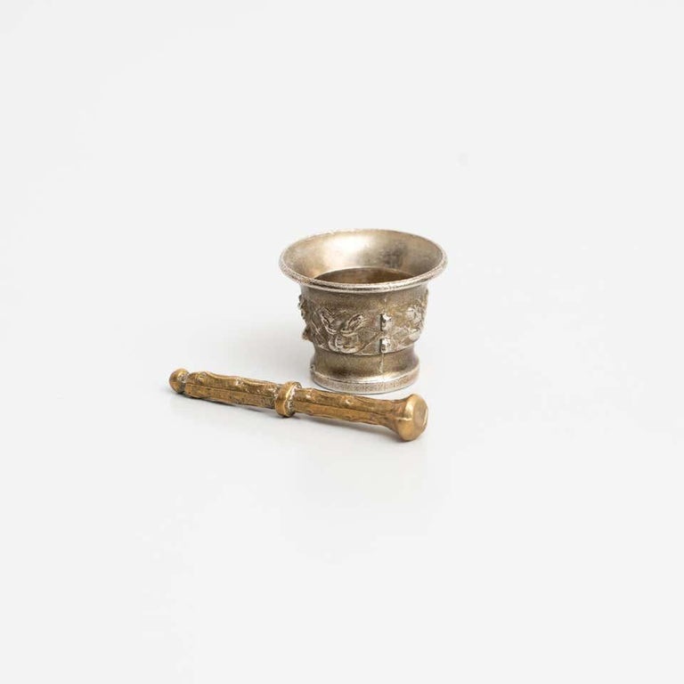Traditional Spanish Vintage Metal Mortar and Pestle, circa 1950 For ...