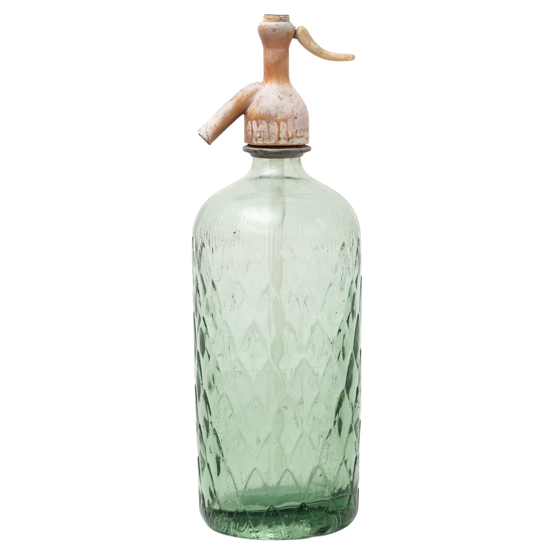 1950s Glass Italian Soda Syphon Seltzer Logo Campari Soda 1/2 Liter Bar ...