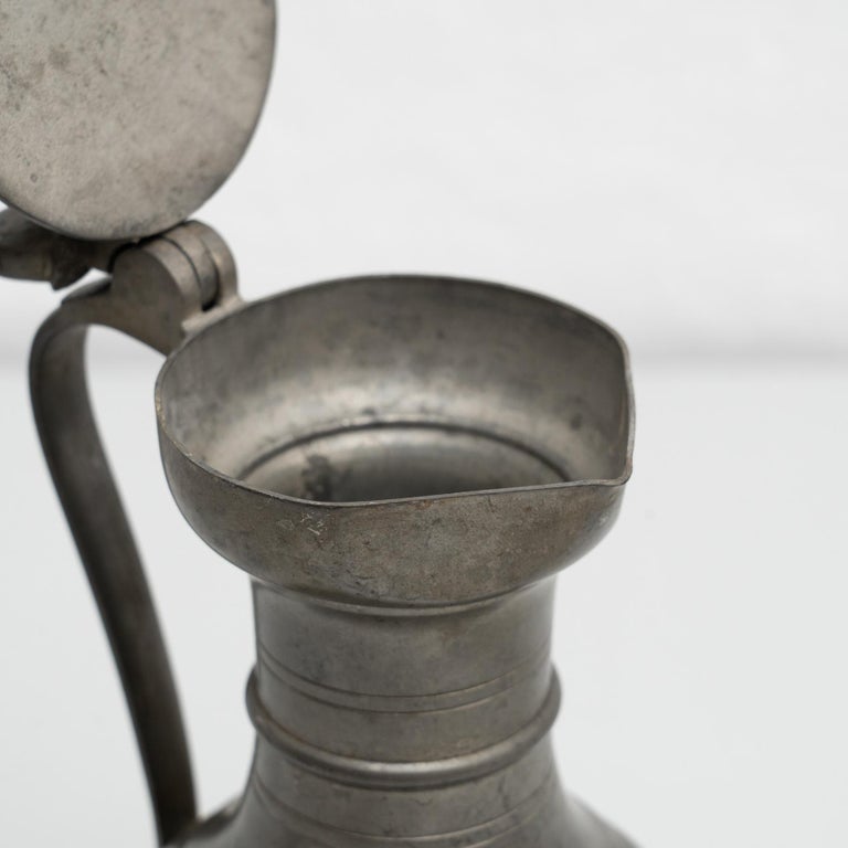 Traditional Vintage Metal Lidded Jug, circa 1970 For Sale at 1stDibs