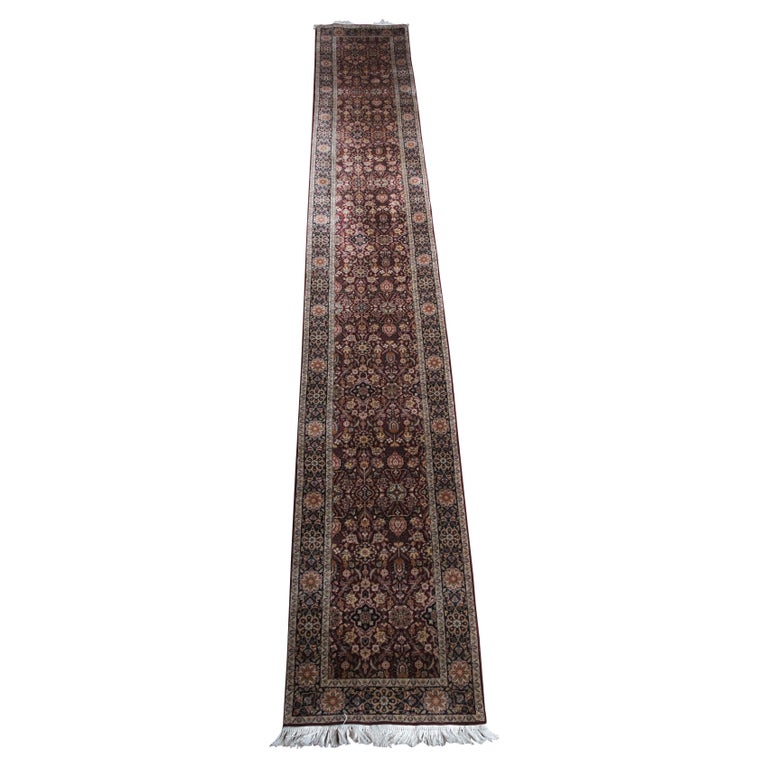 Traditional Vintage Oriental Floral Geometric Wool Area Rug Runner For ...