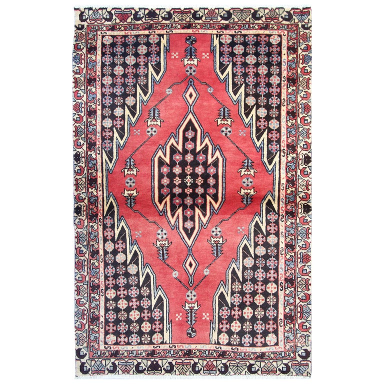 Traditional Carpet Vintage Rug Red Oriental Rug Tribal Carpet For Sale ...