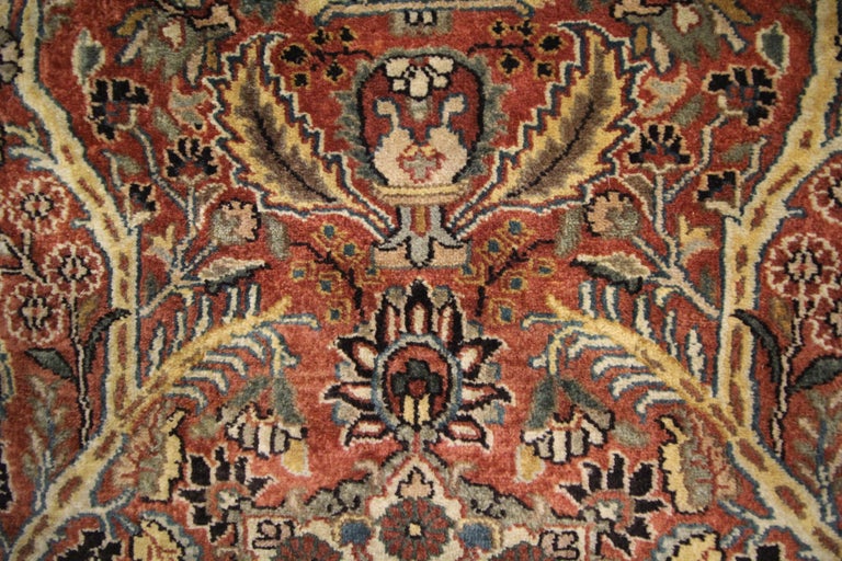 Traditional Vintage Rug Large Carpet Rust Wool Handwoven Area Rug For ...