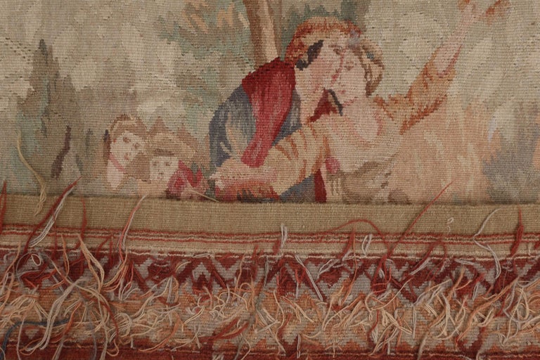 Traditional Wall Decor Handmade Rug French Style Tapestry Forest Scene ...