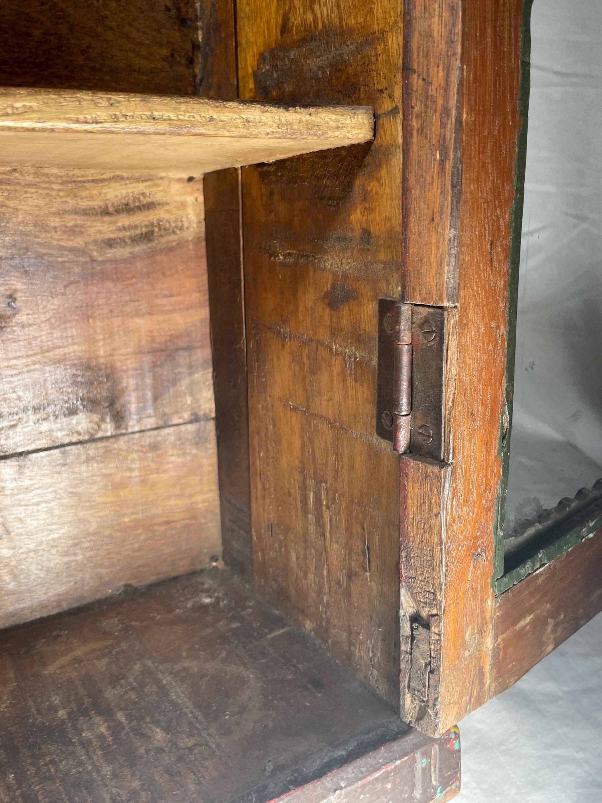 Tramp Art Wall Hanging Cabinet Hand Carved and Painted ca 1880 For Sale ...
