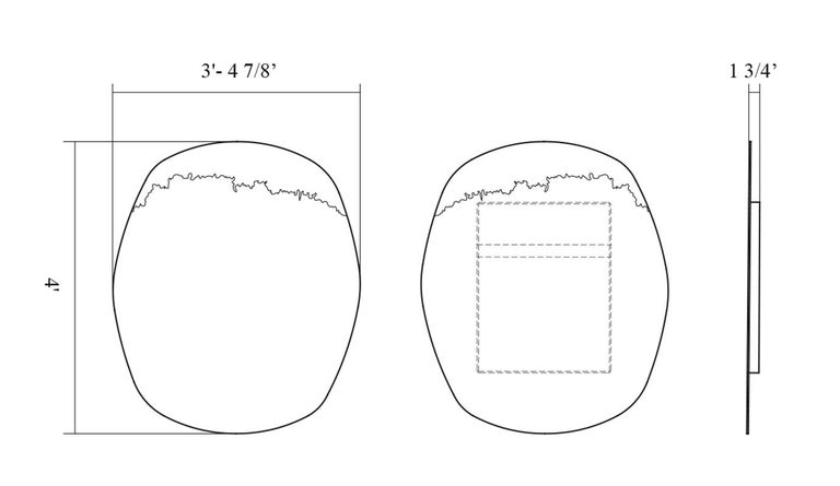 Transition Mirror in Polished Bi-Metal Finish Stainless Steel and Brass ...