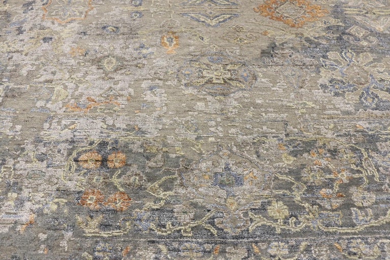 New Transitional Area Rug with Oushak Pattern and Transitional Bungalow ...