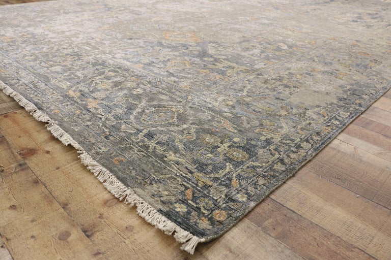 New Transitional Area Rug with Oushak Pattern and Transitional Bungalow ...