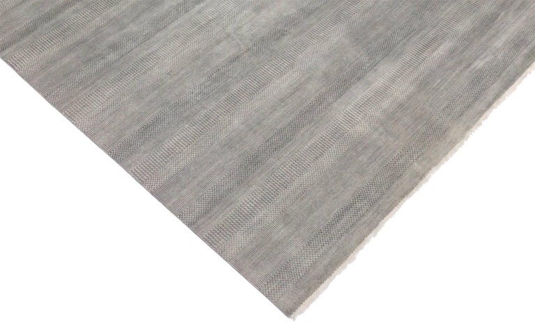 New Transitional Gray Area Rug with Minimalist Contemporary Style For ...
