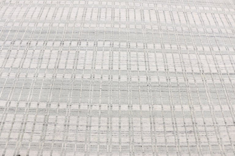 Transitional Gray Area Rug with Scandinavian Modern Swedish Style at ...