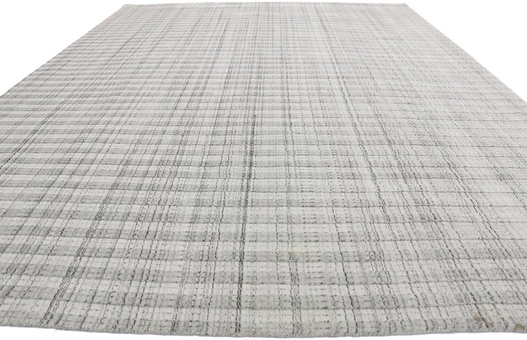 New Transitional Gray Area Rug with Swedish Gustavian Style, Texture ...