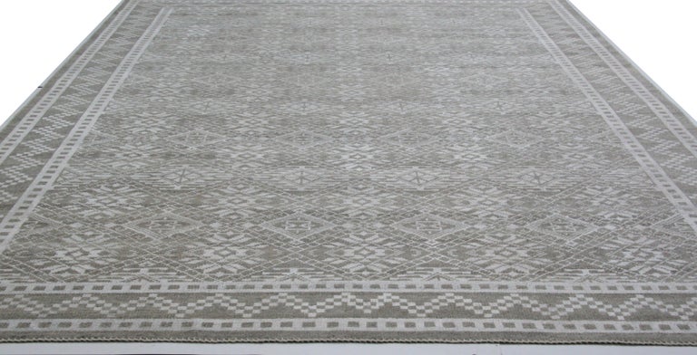 Transitional Grey Wool Area Rug For Sale at 1stDibs | transitional wool ...