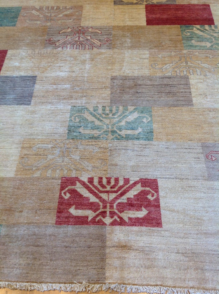 Transitional Multi-Color Pakistani Rug For Sale at 1stDibs