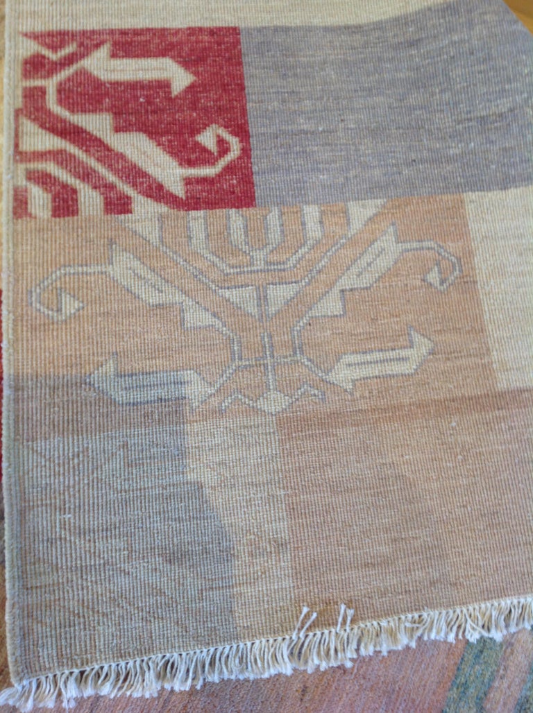 Transitional Multi-Color Pakistani Rug For Sale at 1stDibs